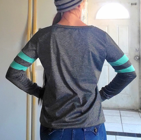 Fashion Nova | Tops | Nwot Grayseafoam Green Baseball Tee | Poshmark